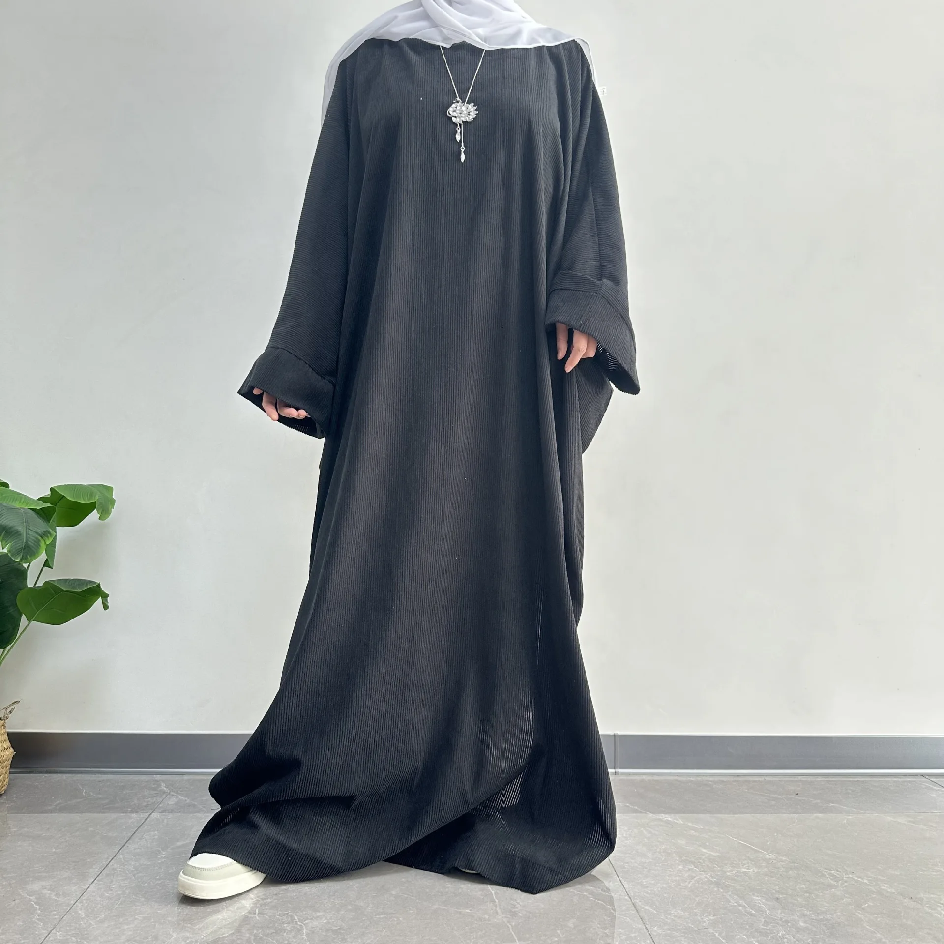 Corduroy Abayas for Women Muslim Modest Dress Rama... – Grandado