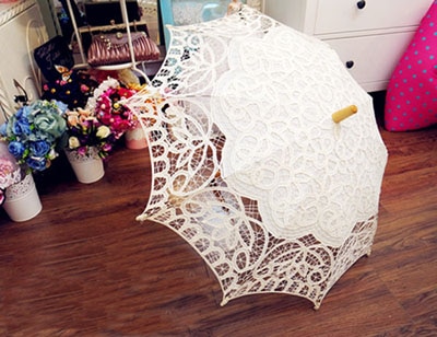 MissRDress Patroon Battenburg Lace Vintage Paraplu... – Vicedeal
