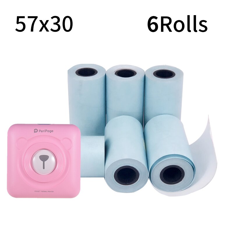 6 roll paper Thermal printer Paperang 57X30mm Stic... – Grandado