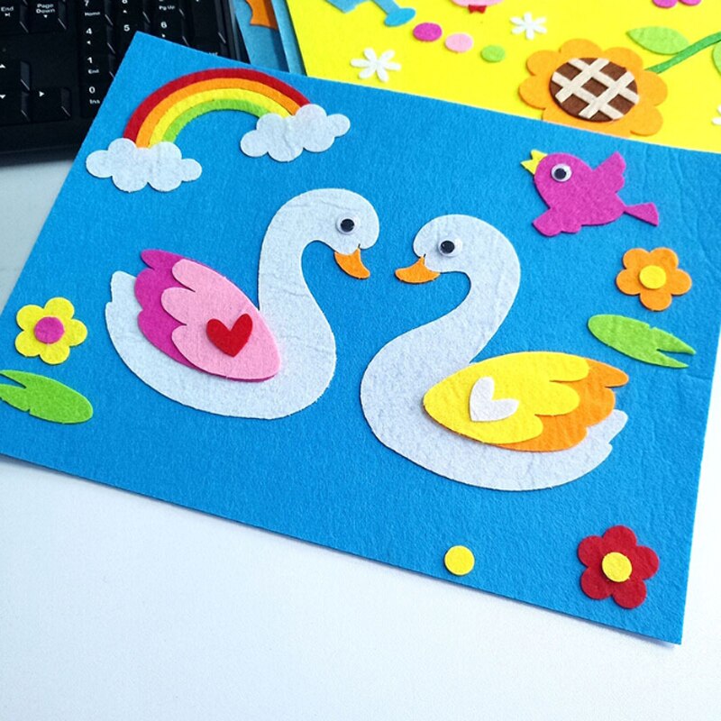 1 Set Children Cartoon DIY Sticker Toys Non-Woven ... – Grandado