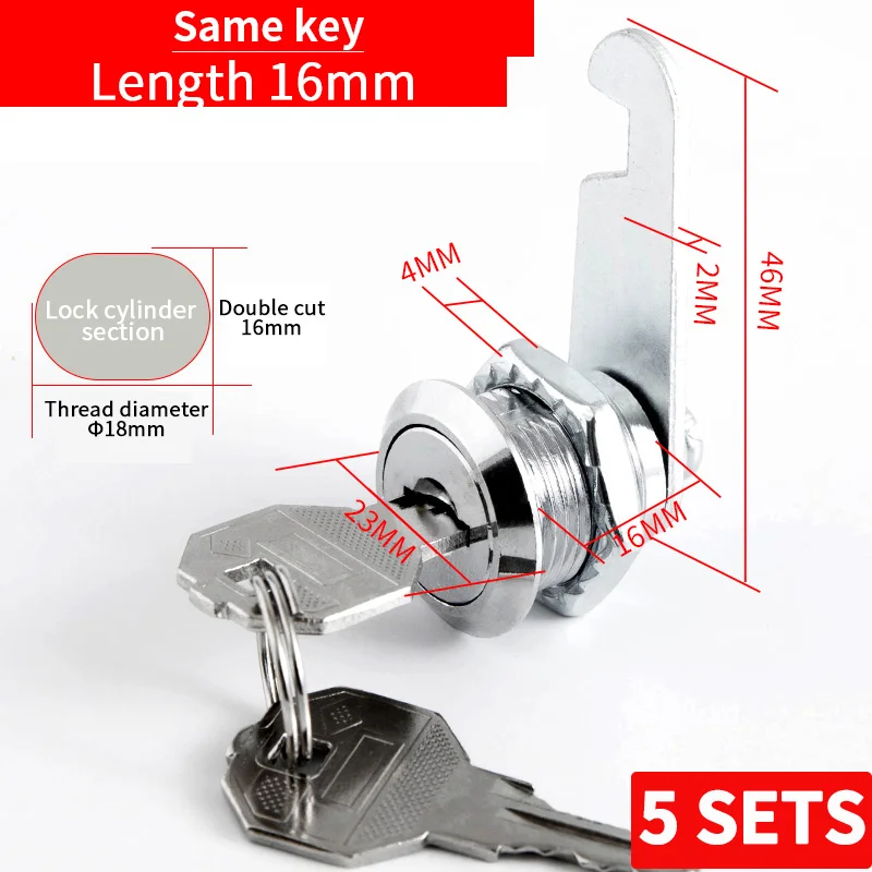5 SETS File Cabinet Lock Iron Sheet Locker Cylinde... – Grandado