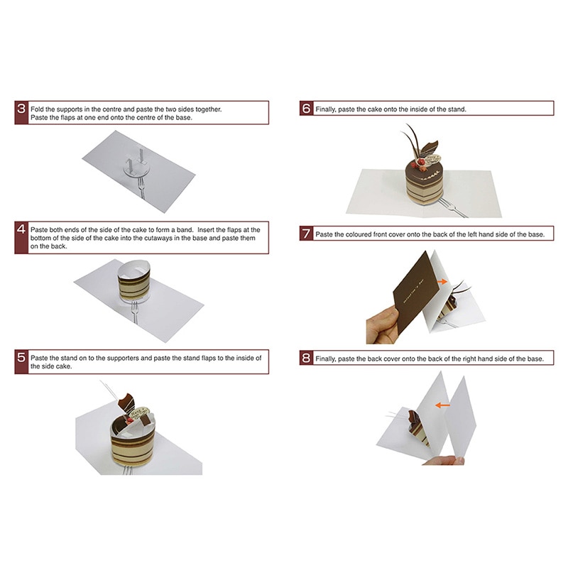 DIY Pop-up Card Cake,Handmade 3D Anniversary Greet... – Grandado