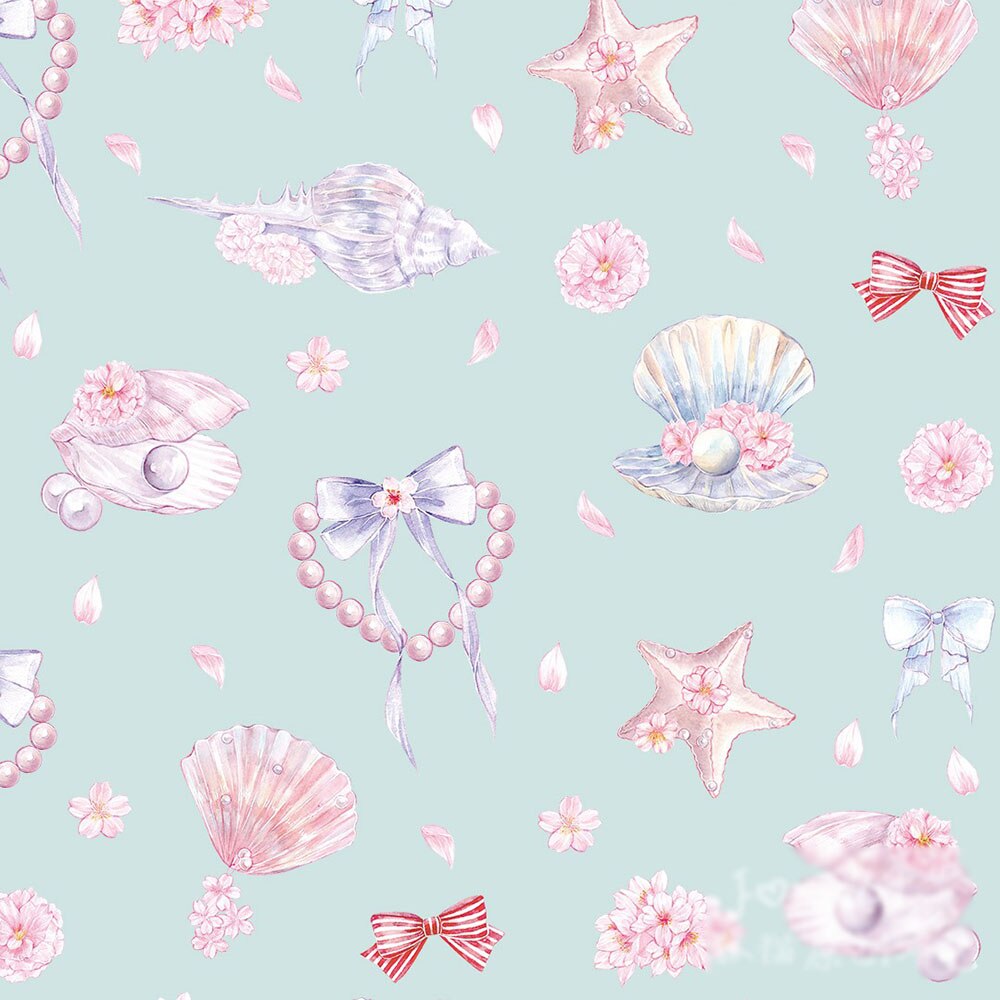 148cm Wide Polyester Cotton Fabric Ocean Shell Pri... – Vicedeal