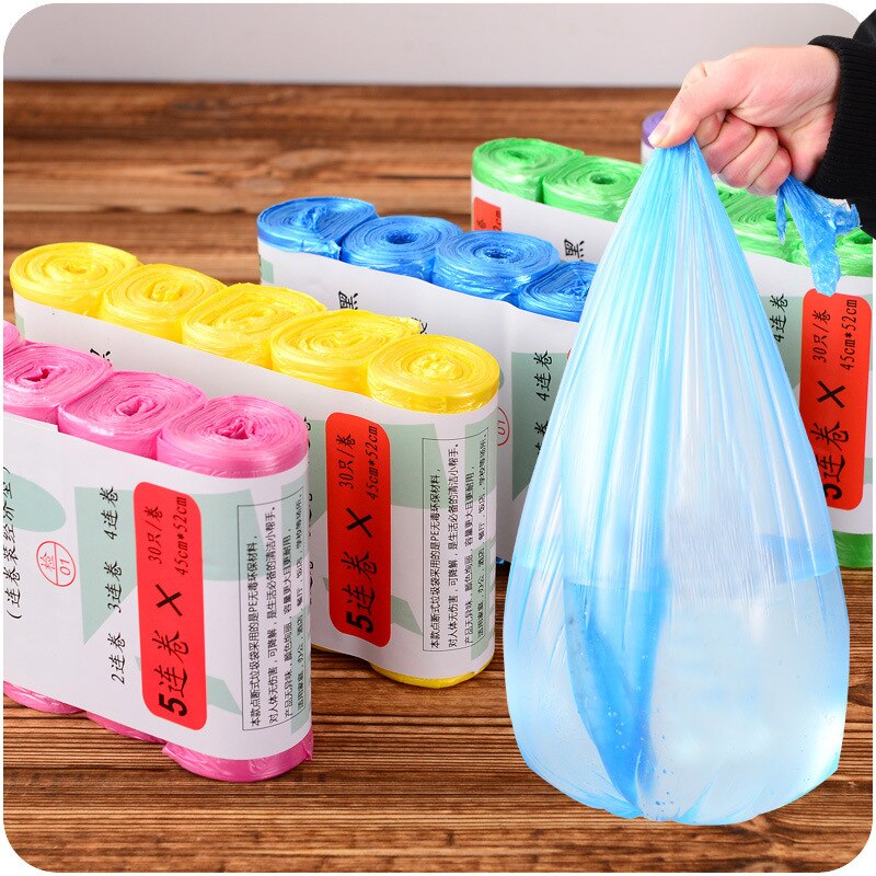 150pcs/pack Color Disposable Garbage Bags Kitchen ... – Vicedeal