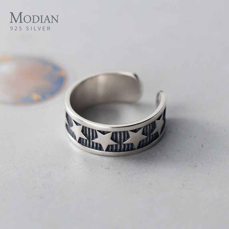 Modian Hight 925 Sterling Silver Vintage Cute Star... – Grandado