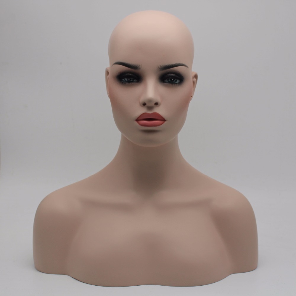 Skin Tone Fiberglass Female Mannequin Dummy Head B... – Grandado