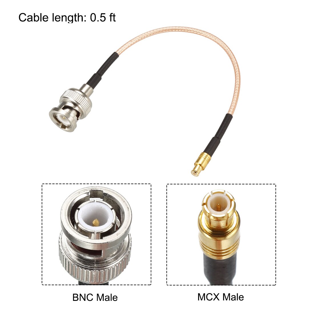 uxcell BNC Male to MCX Male RG316 Low Loss RF Coax... – Vicedeal