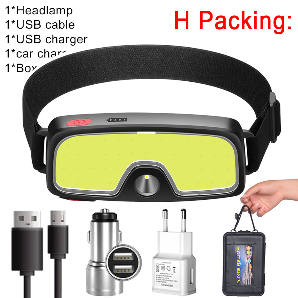 COB LED Headlamp Portable Mini Headlight Built-in ... – Grandado