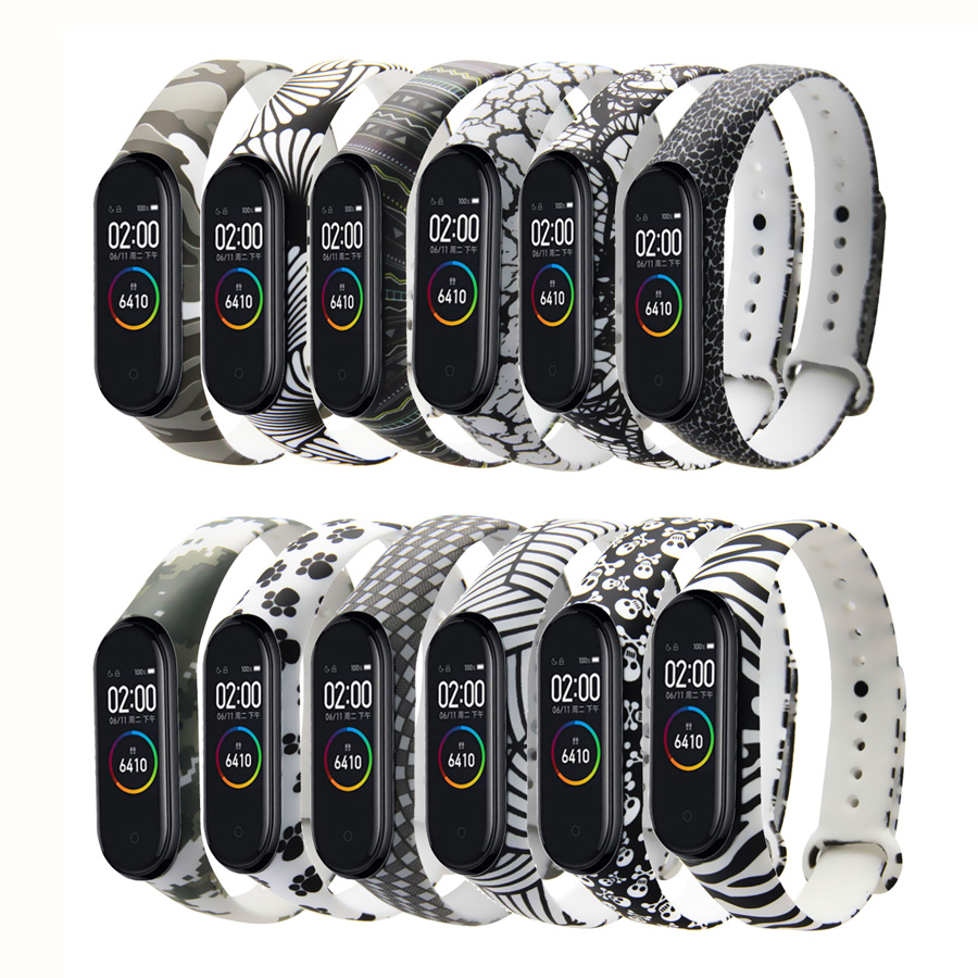 For Xiaomi Mi Band 3 4 Painted Sport Strap watch S... – Vicedeal