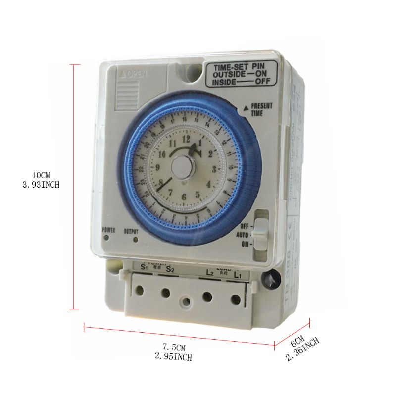 Tb388 mekanisk timer switch 100-240v 24h 96 instäl... – Vicedeal