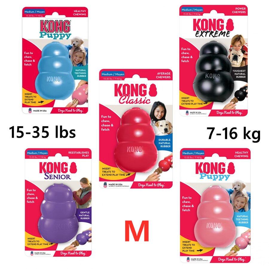 M-Size KONG Classic Dog Chew Toy Collection Up to ... – Grandado