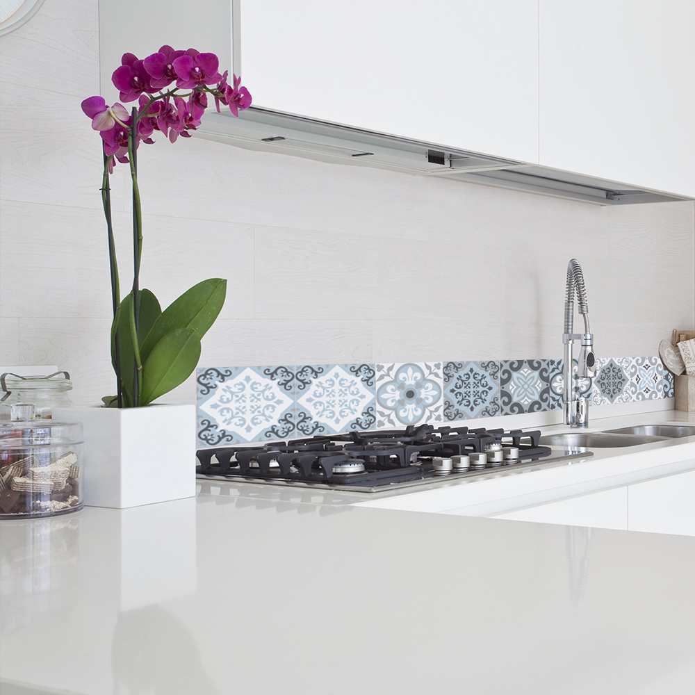 Funlife® Mediterranean Blue Wall Border Waterproof... – Grandado