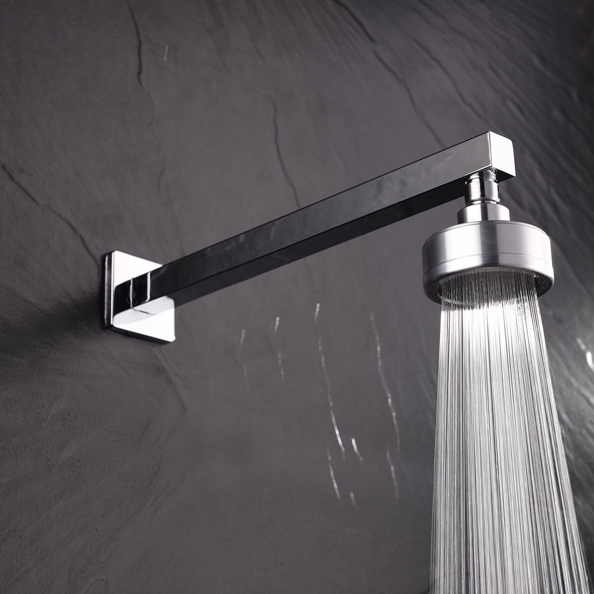 Ciencia Rvs Chrome Plein Douche Arm, wandmontage E... – Grandado