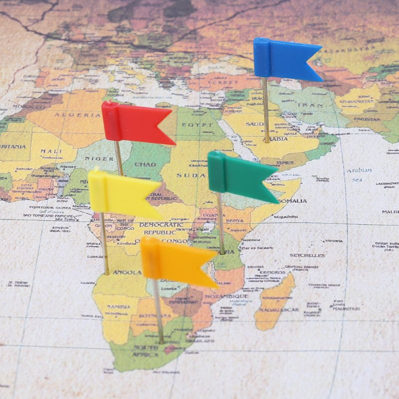 160Pcs Multi Color Flag shaped Push Drawing Pins N... – Grandado