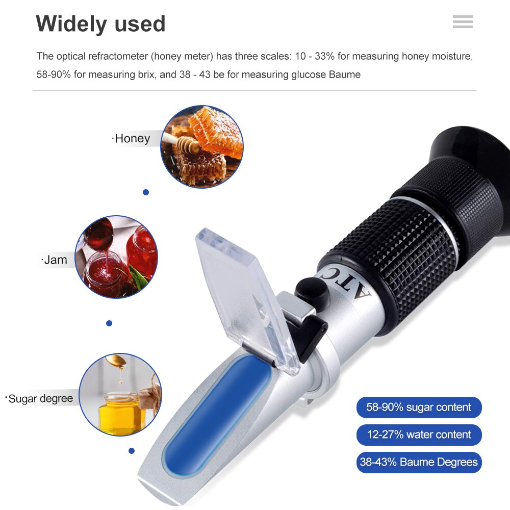 Honing Handheld Refractometer Brix 58-92% Suiker I... – Grandado