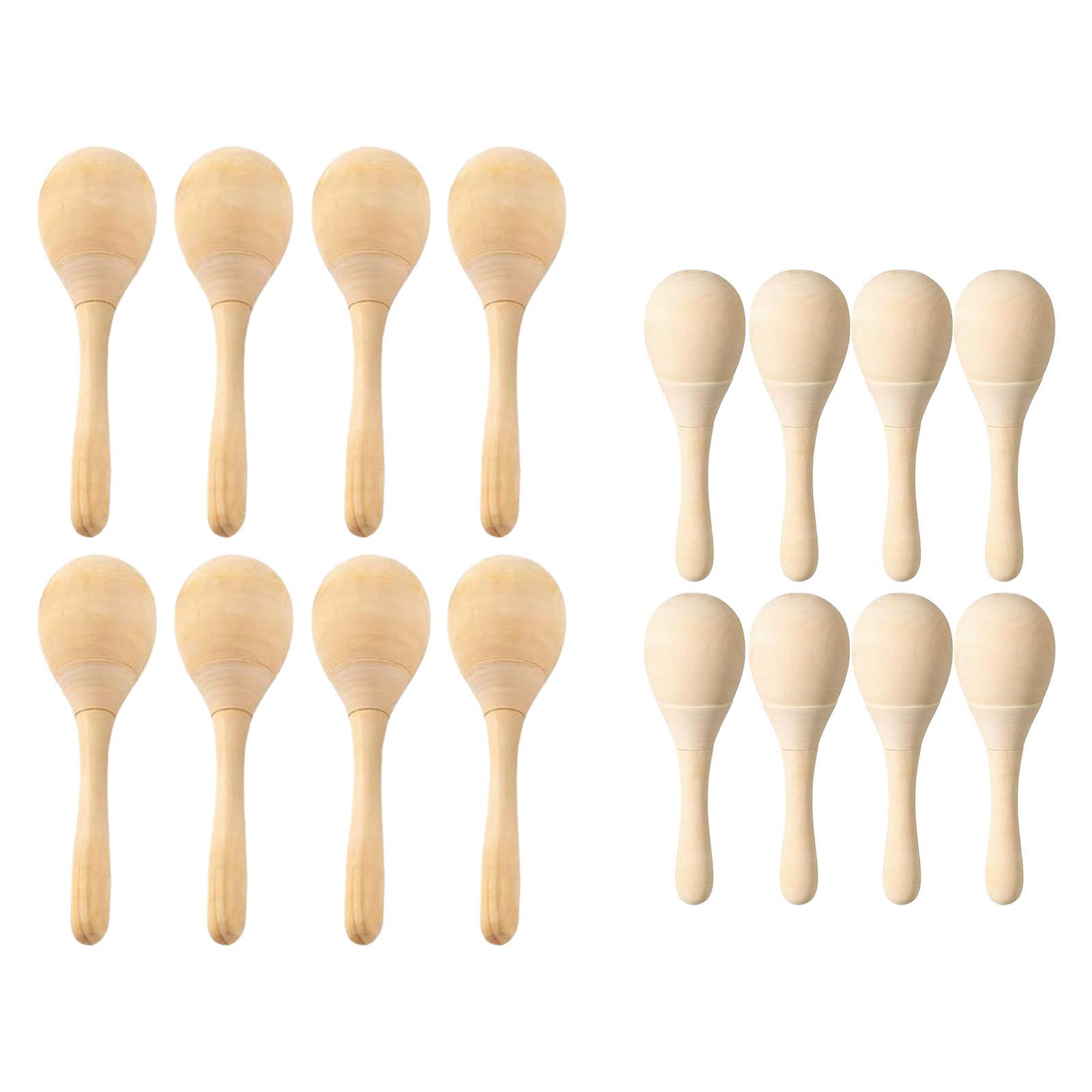 8x Wood Maracas Mini Musical Instruments DIY Hand ... – Grandado