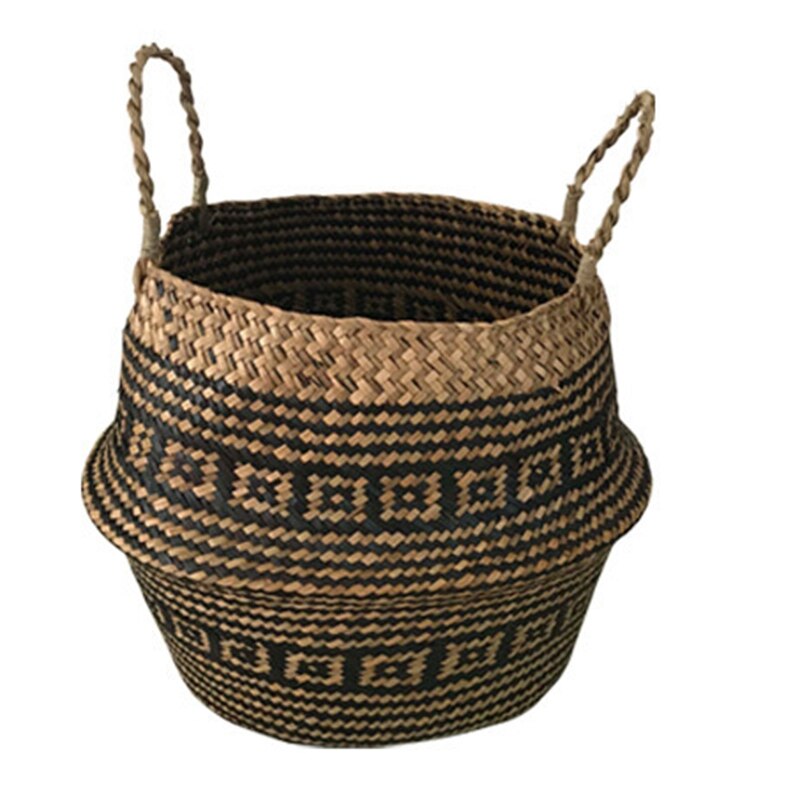 Woven Seaweed Plant Basket with Handles, Suitable ... – Grandado