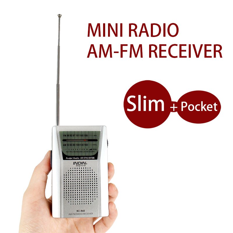 Portable Mini AM FM Radio Stereo Speakers Telescop... – Grandado