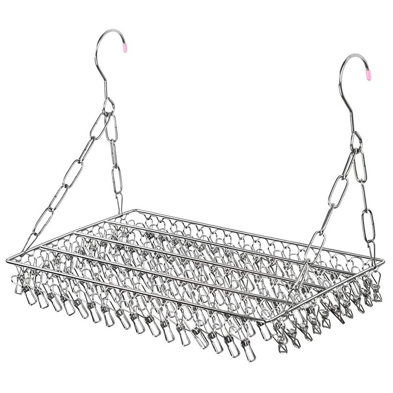 Multifunctional Clothes Drying Rack, 100 Clips Sta... – Grandado