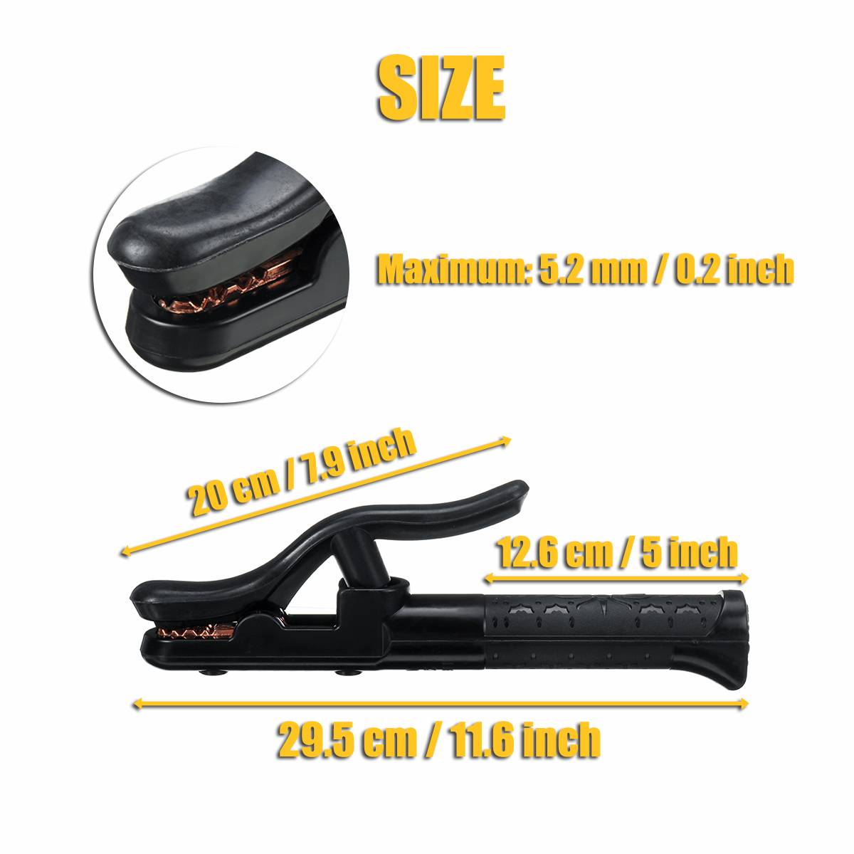 800A Welding Electrode Holder Copper Brass Clamp R... – Grandado