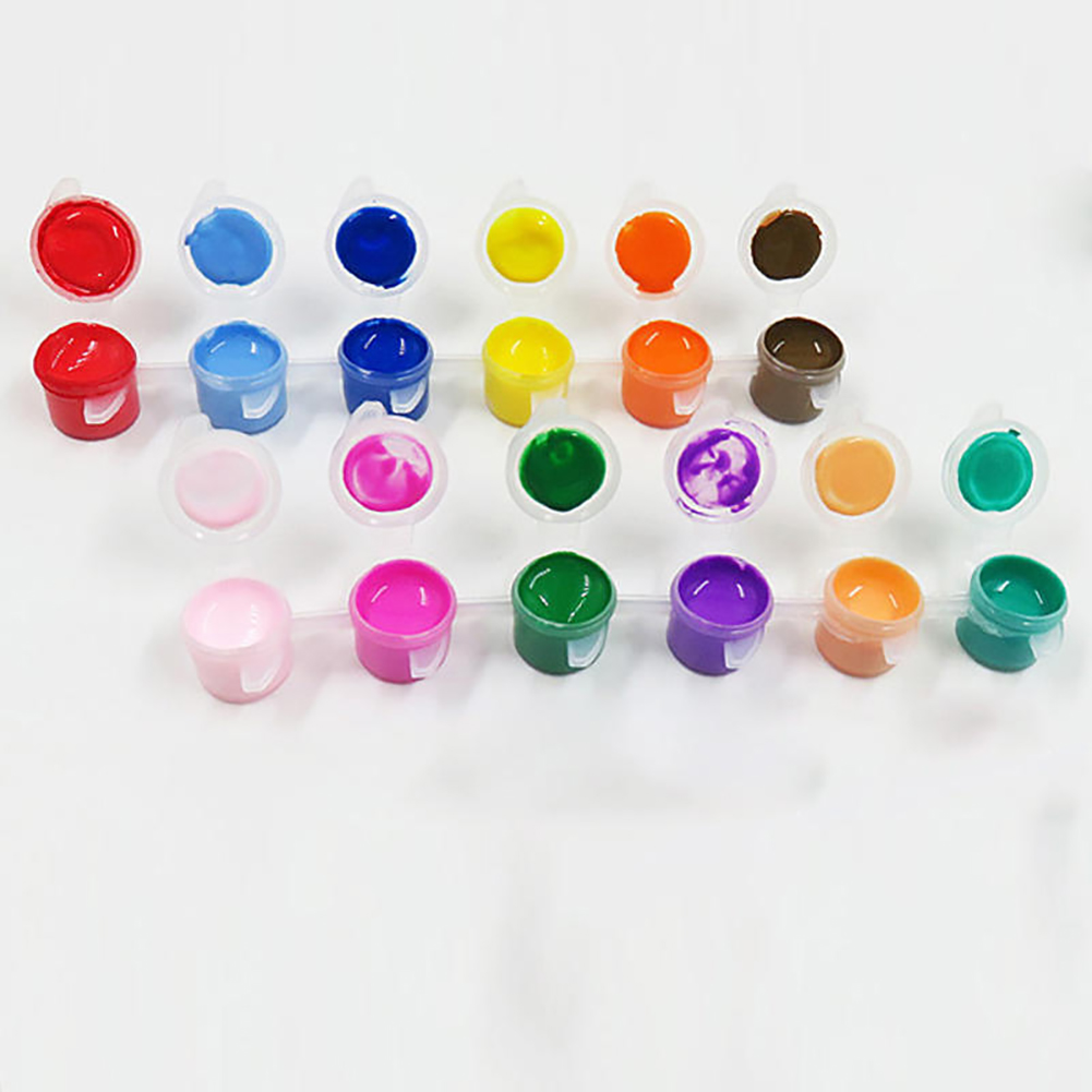 12 Colors/set Acrylic Paints with 2 Brushs DIY Gra... – Grandado