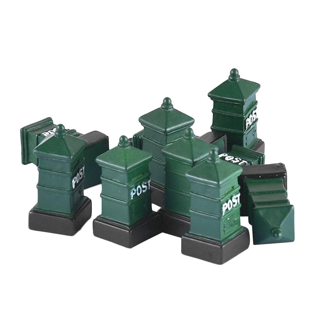 10 Pieces Vintage Postbox Mail Box Miniature Micro... – Grandado