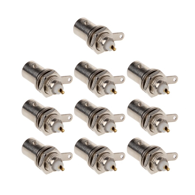 ESCAM 10Pcs/Set BNC Female Nut Bulkhead Solder Con... – Grandado