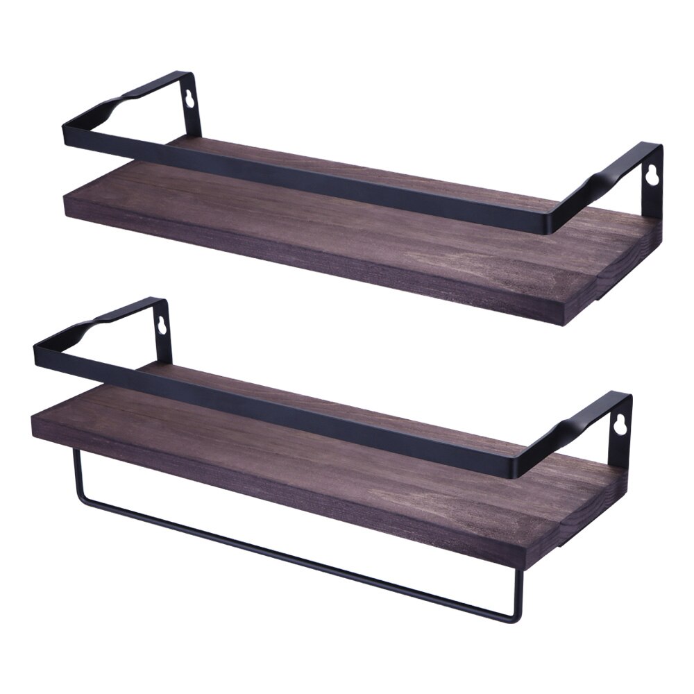 2 Pcs Modern Floating Storage Shelves Wall Mounted... – Vicedeal