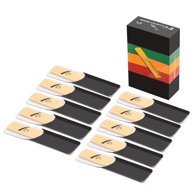 10Pcs Bb Clarinet Reeds Strength 2.5 2-1/2 Reed Ba... – Grandado