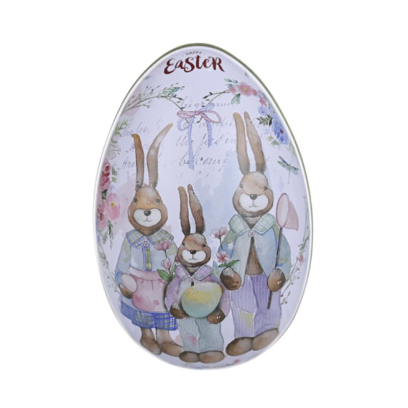 Easter Eggs Tinplate Box Easter Bunny Printing Box... – Vicedeal
