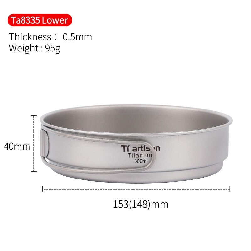 Tiartisan Pure titanium pan folding portable cooki... – Grandado