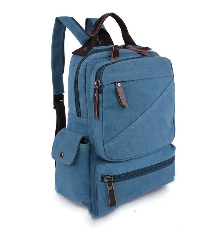 070517 man canvas travel backpack student school b... – Vicedeal