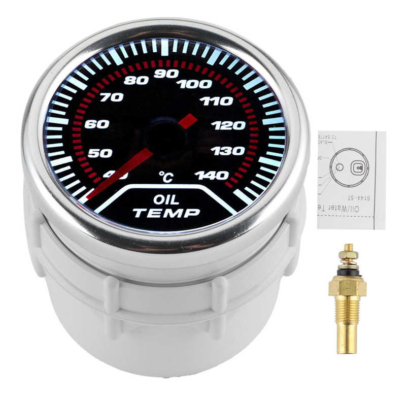 12V DC Car Universal Oil Temp Temperature Gauge Me... – Grandado