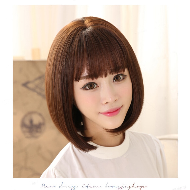 Lanlan wig female short hair temperament clavicula... – Grandado