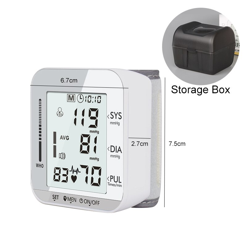 Automatic Digital Wrist Blood Pressure Monitor Mea... – Grandado