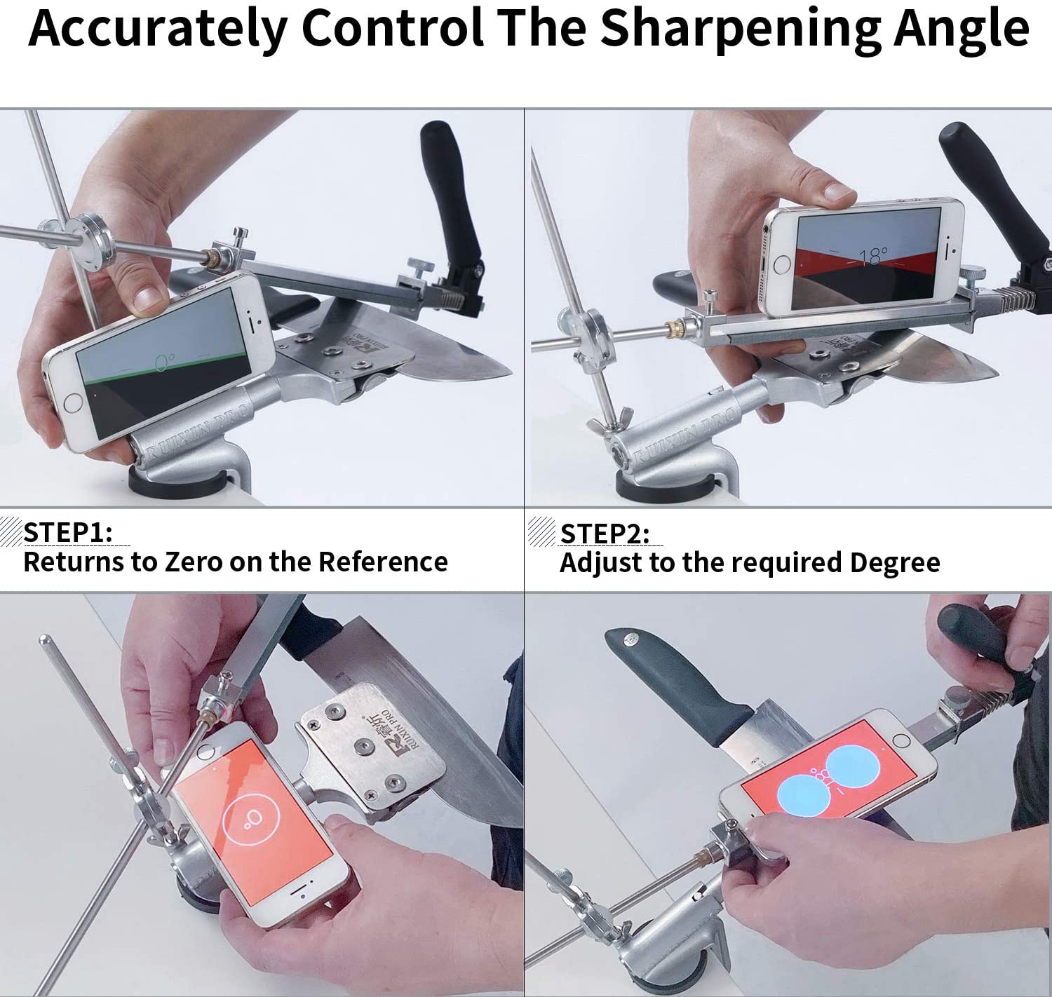 Fixed Angle Knife Sharpener Sharpening System Ston... – Grandado