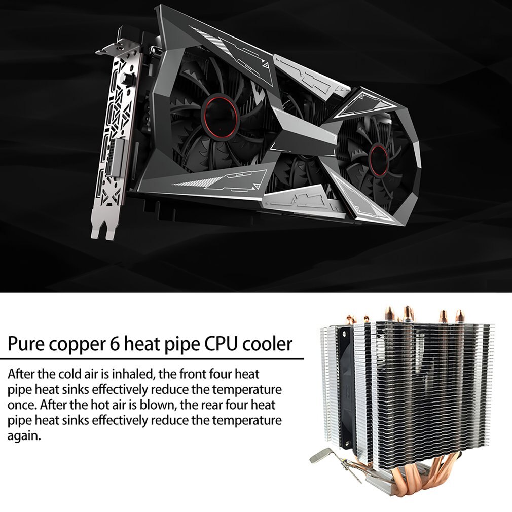 Avc Pure Copper 6 Heat Pipe Cpu Heat Sink Amd 1155... – Grandado