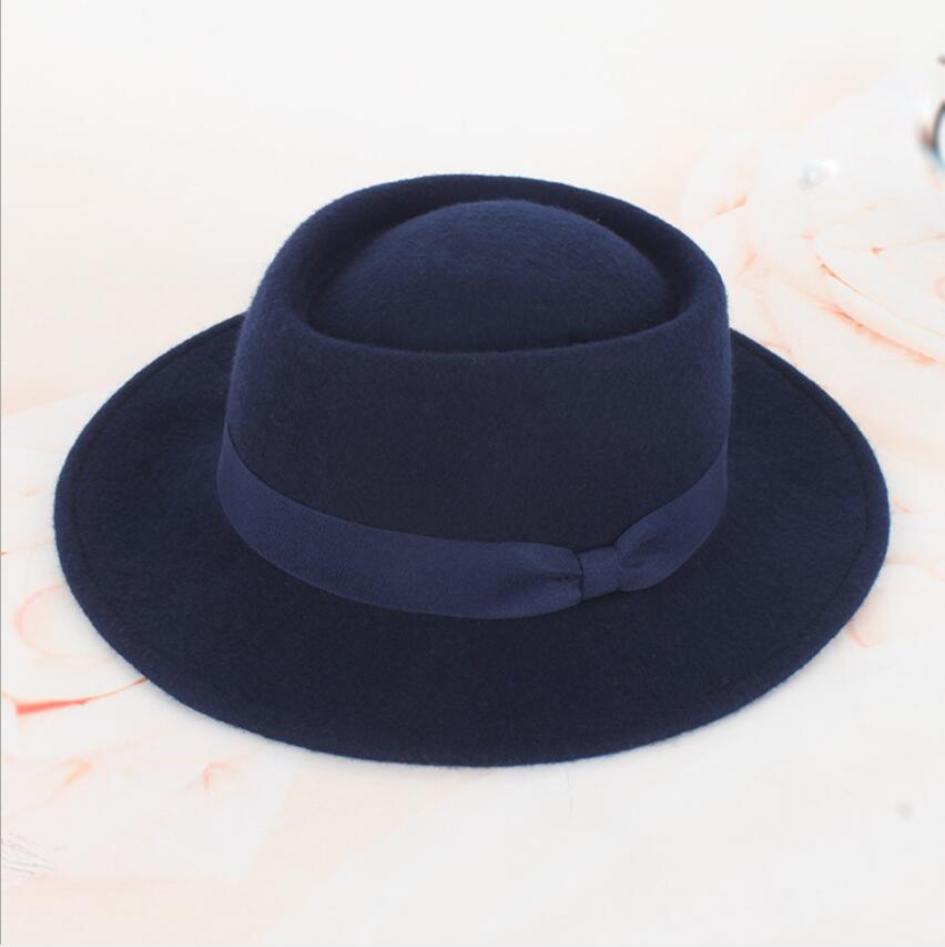 Sombrero Fedora de lana para mujer, gorro cálido c... – Grandado