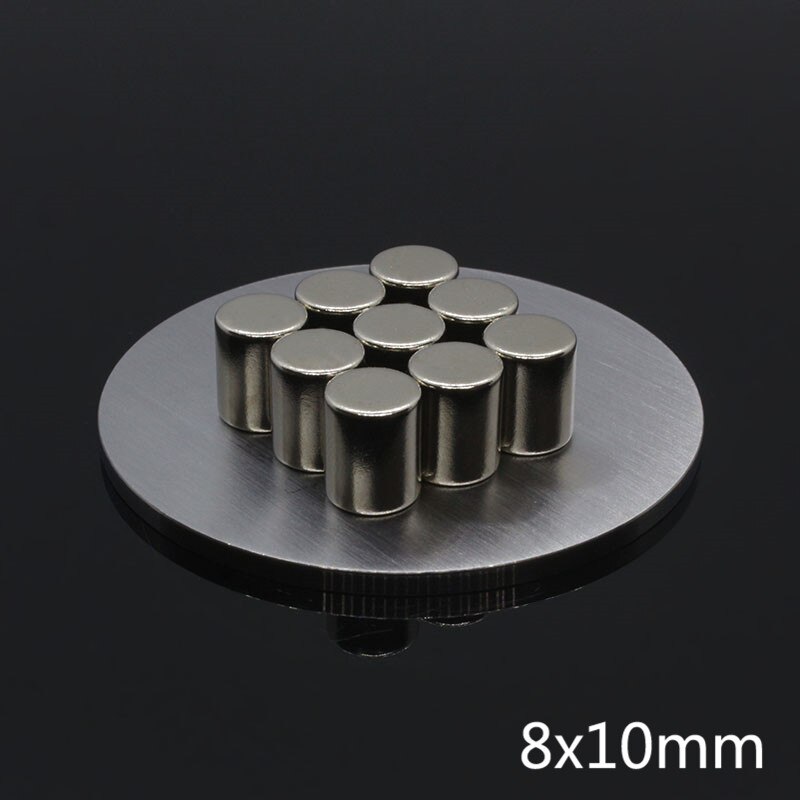 1/2/5/10/20/50Pcs 8x10 Neodymium magnet Disc N35 R... – Vicedeal