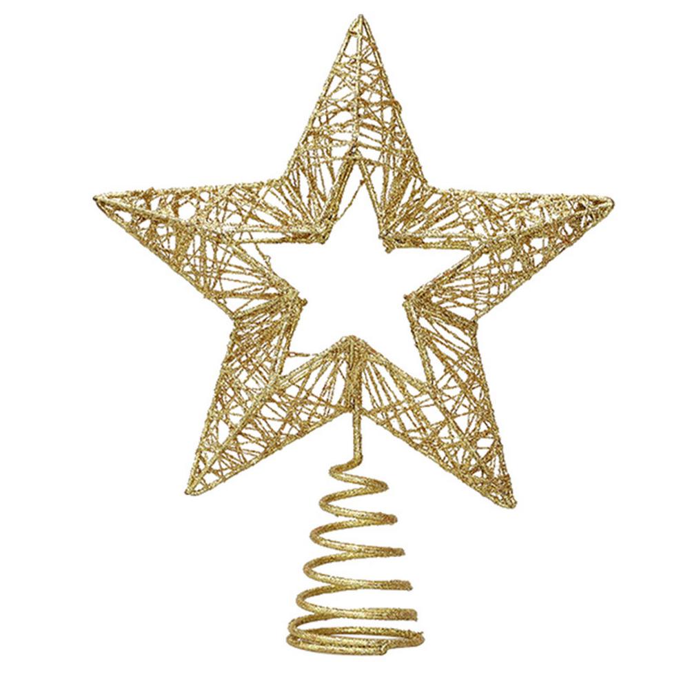 Chirstmas Tree Topper Star Gold Silver Red Tree To... – Grandado