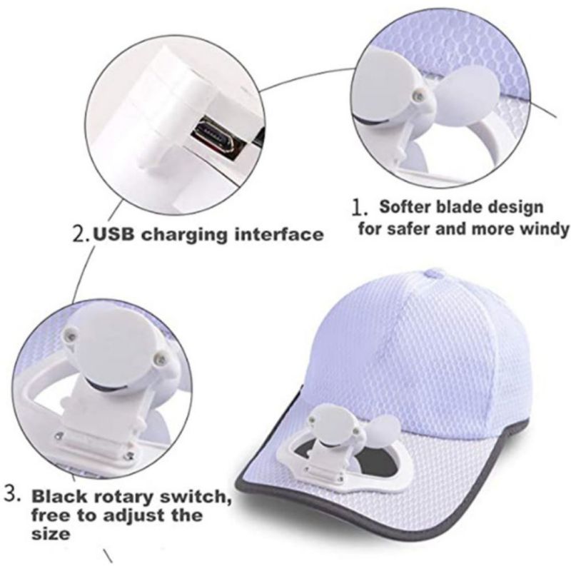 Sun hat with fan, USB rechargeable fan hat, a must... – Grandado
