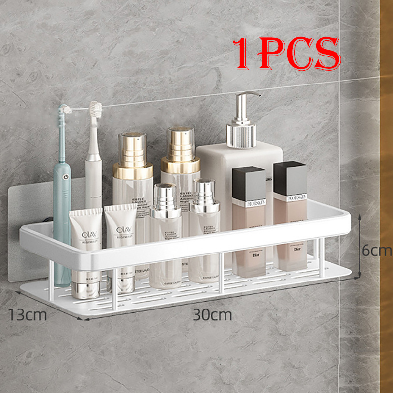 Wall Mounted Rectangular Rack Bathroom Storage Rac... – Grandado