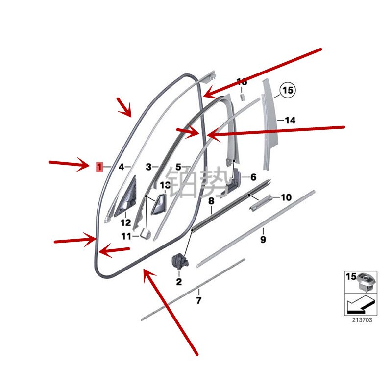 Auto Afdichting Onderdelen Deur Front -b MwF10 523... – Grandado
