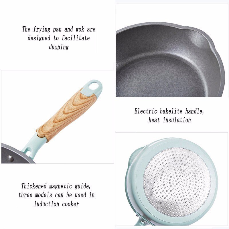 High End Beautiful Frying Pan Omelette Green Non-s... – Vicedeal