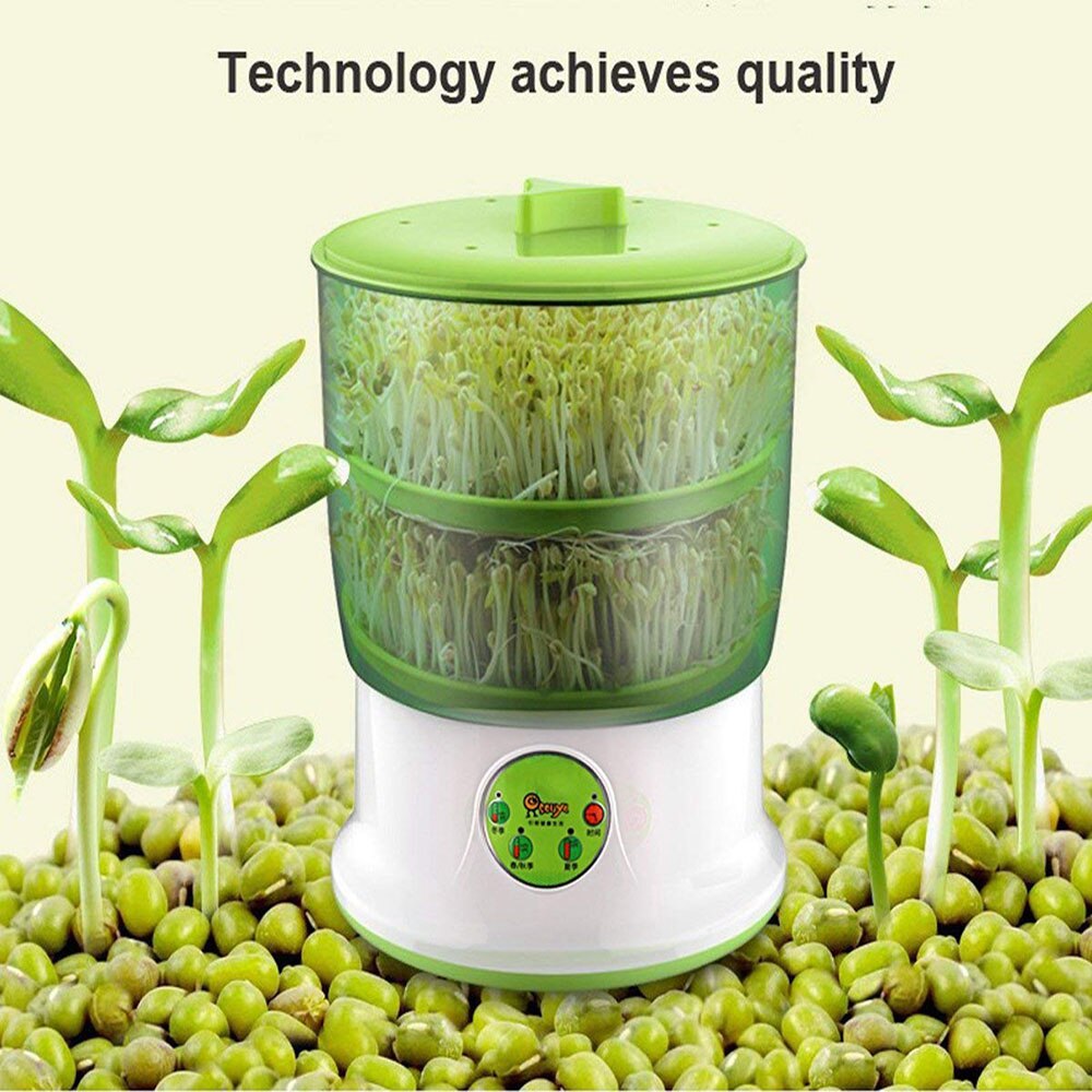110V 60HZ Bean Sprouts Maker 2 Layer Home DIY Auto... – Grandado