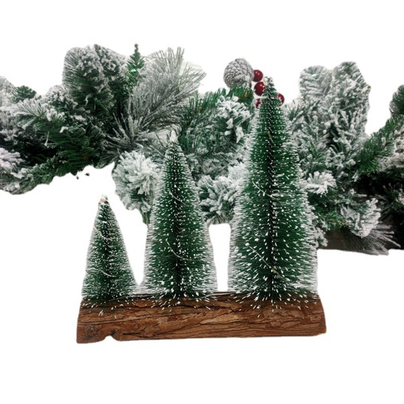 3 stücke Künstliche Weihnachten Baum mit Basis Bun... – Grandado