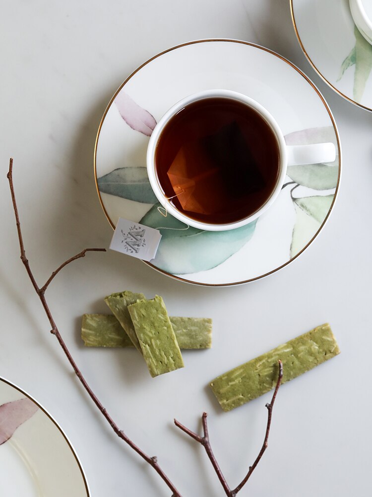 Nordic Ceramic Tea Cups Saucers Afternoon Tea Bone... – Grandado