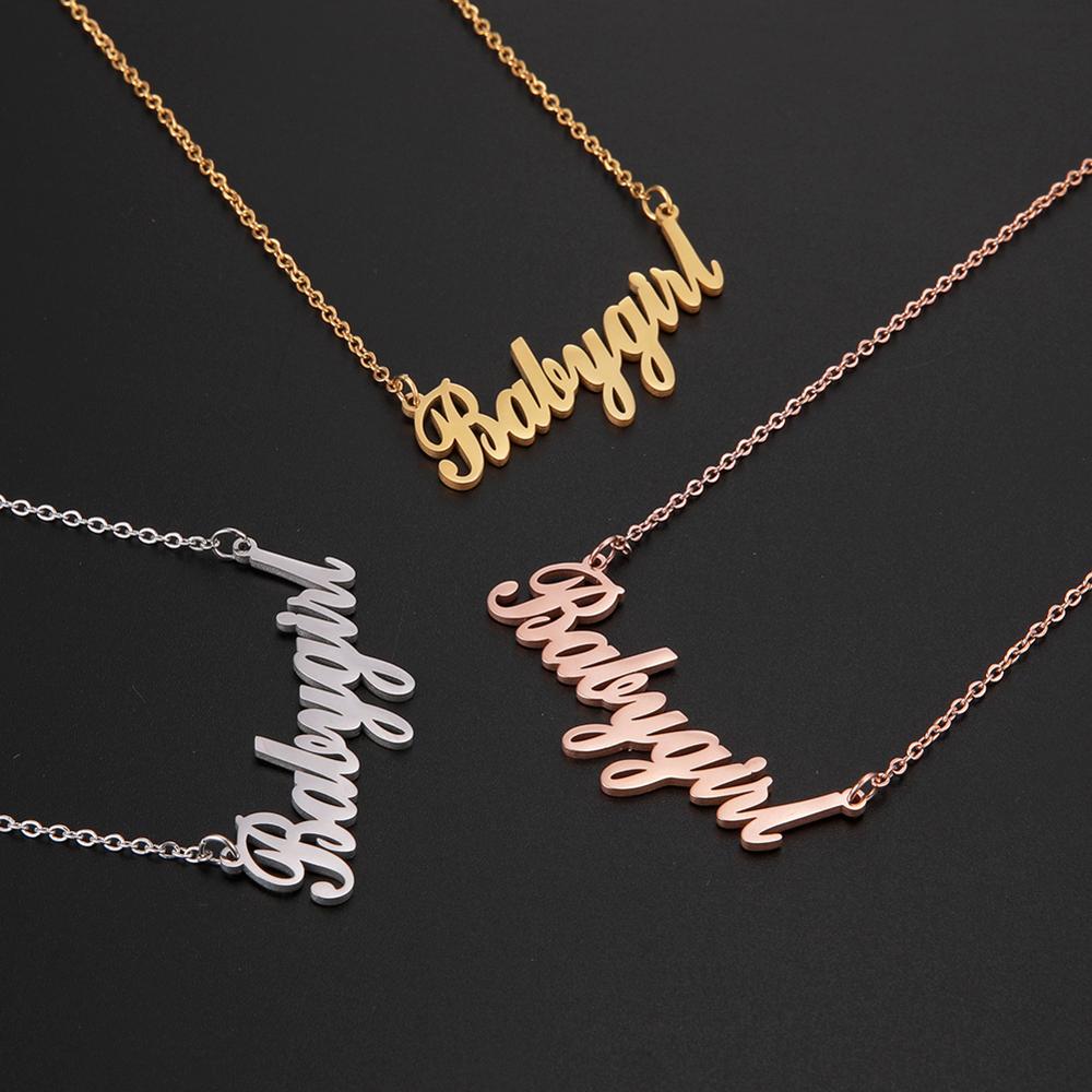 Nach Name Halskette Edelstahl Angepasst Personalis... – Grandado