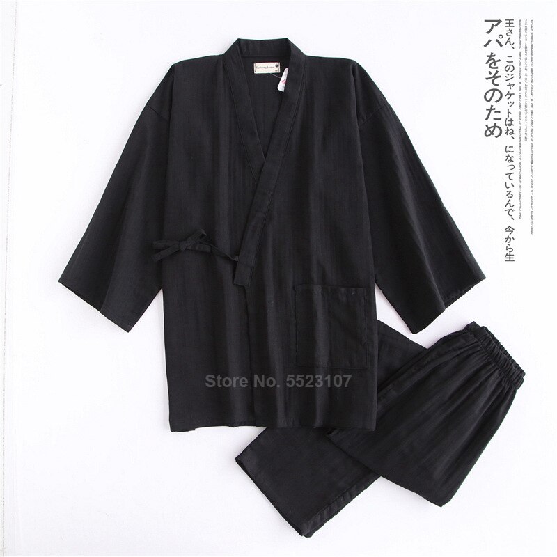 Cotton Kimono Pajamas Set for Samurai Men 2022 Tra... – Vicedeal