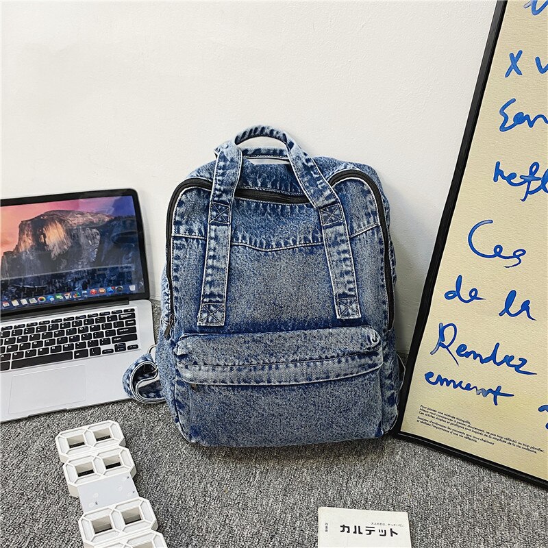 Mara's Dream Denim Women Backpack Retro Travel... – Grandado